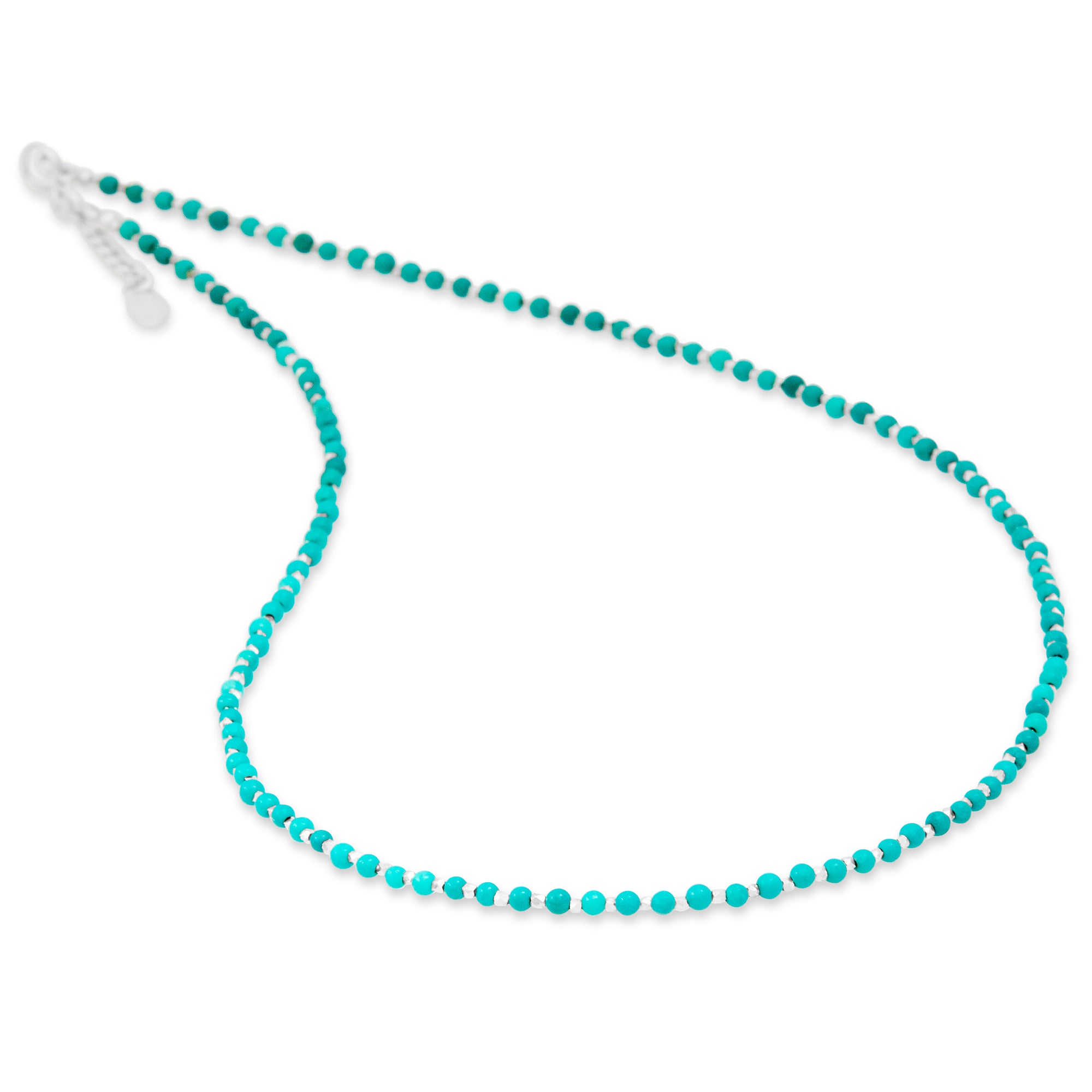 Azure Bead Necklace – Silver Australia
